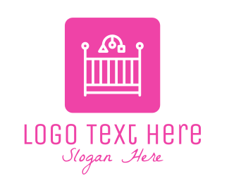 Pink Baby Crib Logo | BrandCrowd Logo Maker