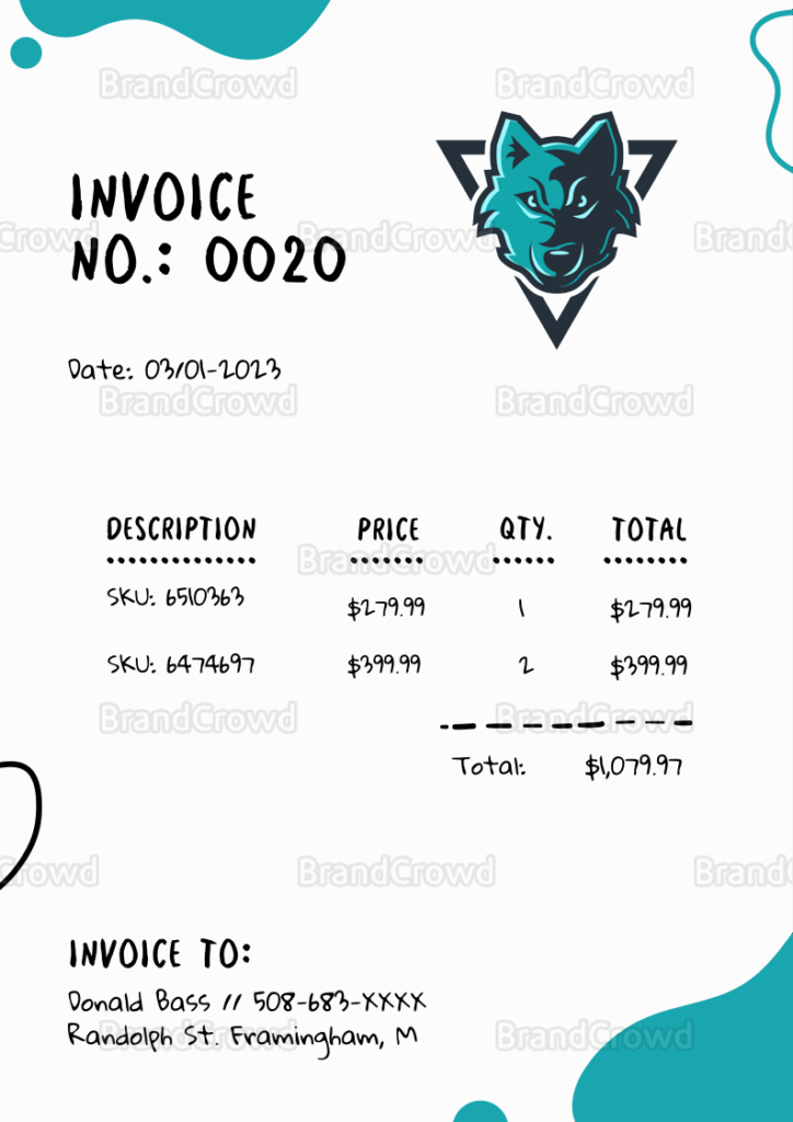 A Guide to Creating Professional Invoices - BrandCrowd Blog | BrandCrowd