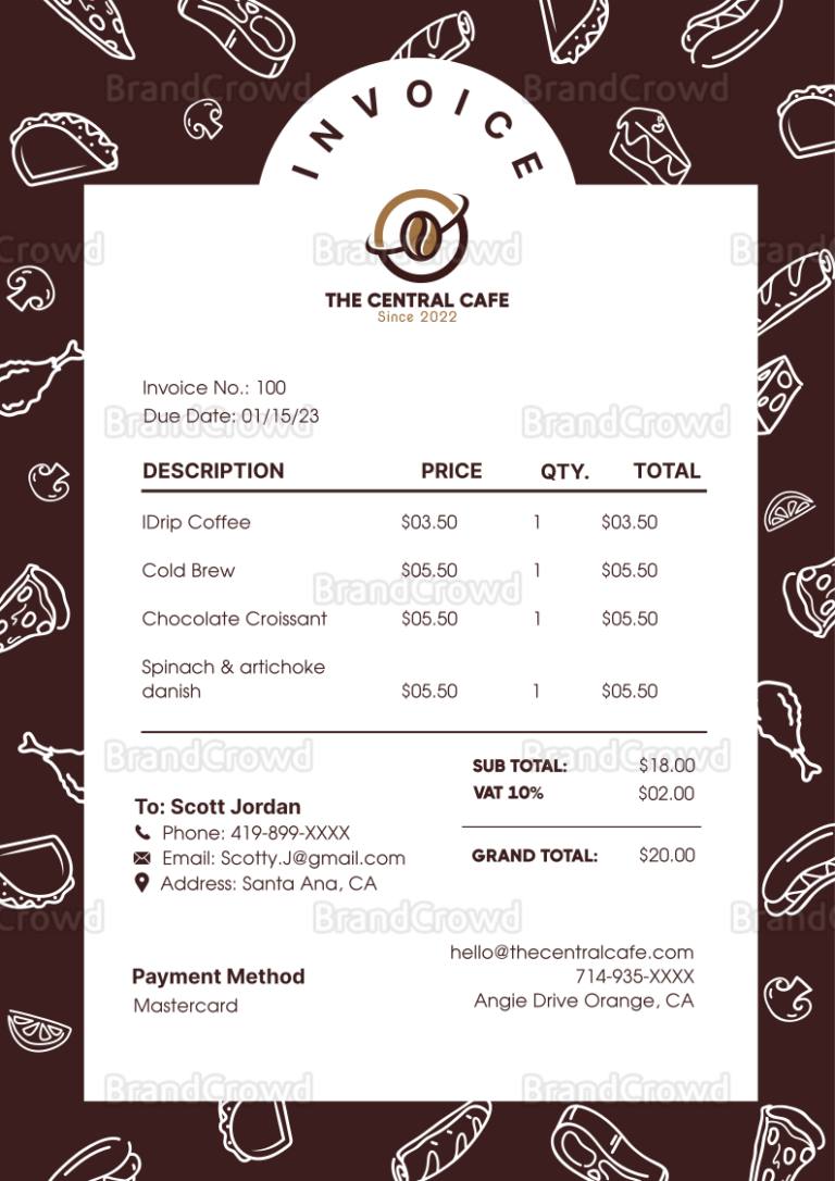 A Guide to Creating Professional Invoices | BrandCrowd blog