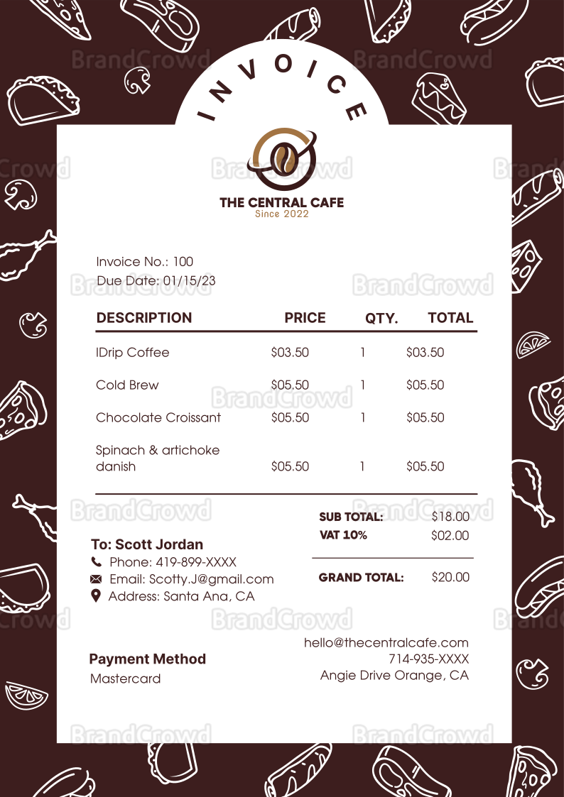 A Guide to Creating Professional Invoices | BrandCrowd blog