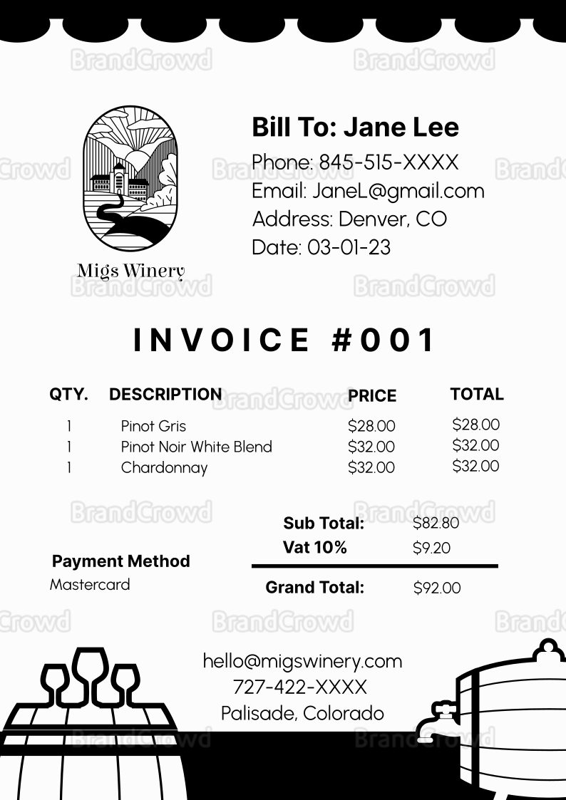 A Guide to Creating Professional Invoices | BrandCrowd blog