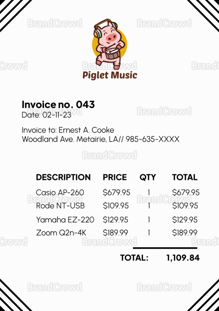 A Guide to Creating Professional Invoices | BrandCrowd blog