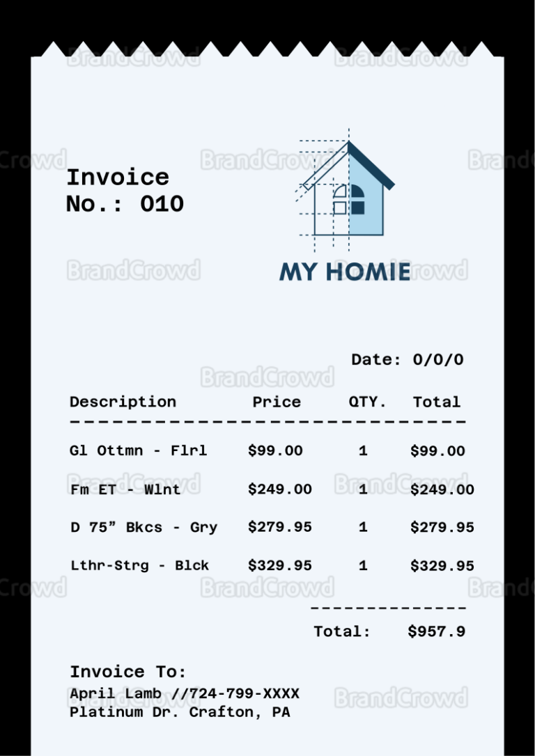 A Guide to Creating Professional Invoices | BrandCrowd blog