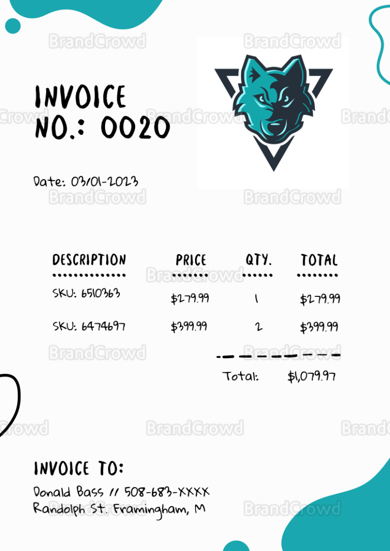 A Guide to Creating Professional Invoices | BrandCrowd blog